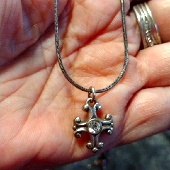Brighton | Jewelry | Brighton Petite Cross With Crystal | Poshmark